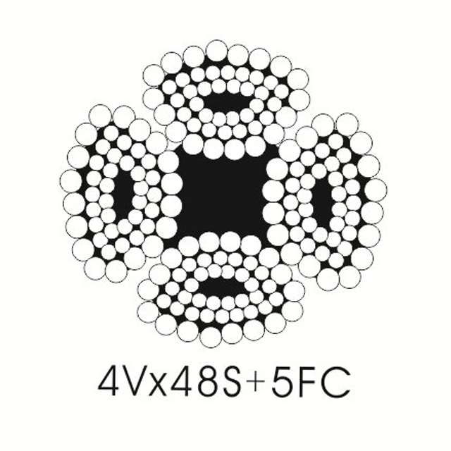 4 Strand Flat NO-rotating Steel Wire Rope (Ungalvanized and Galvanized ...